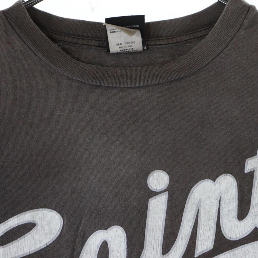 SAINT MICHAEL セントマイケル 21AW T-SHIRT FOCUS フォーカス クルーネックプリント半袖Tシャツ カットソー グレー SM-A21-0000-002 ...