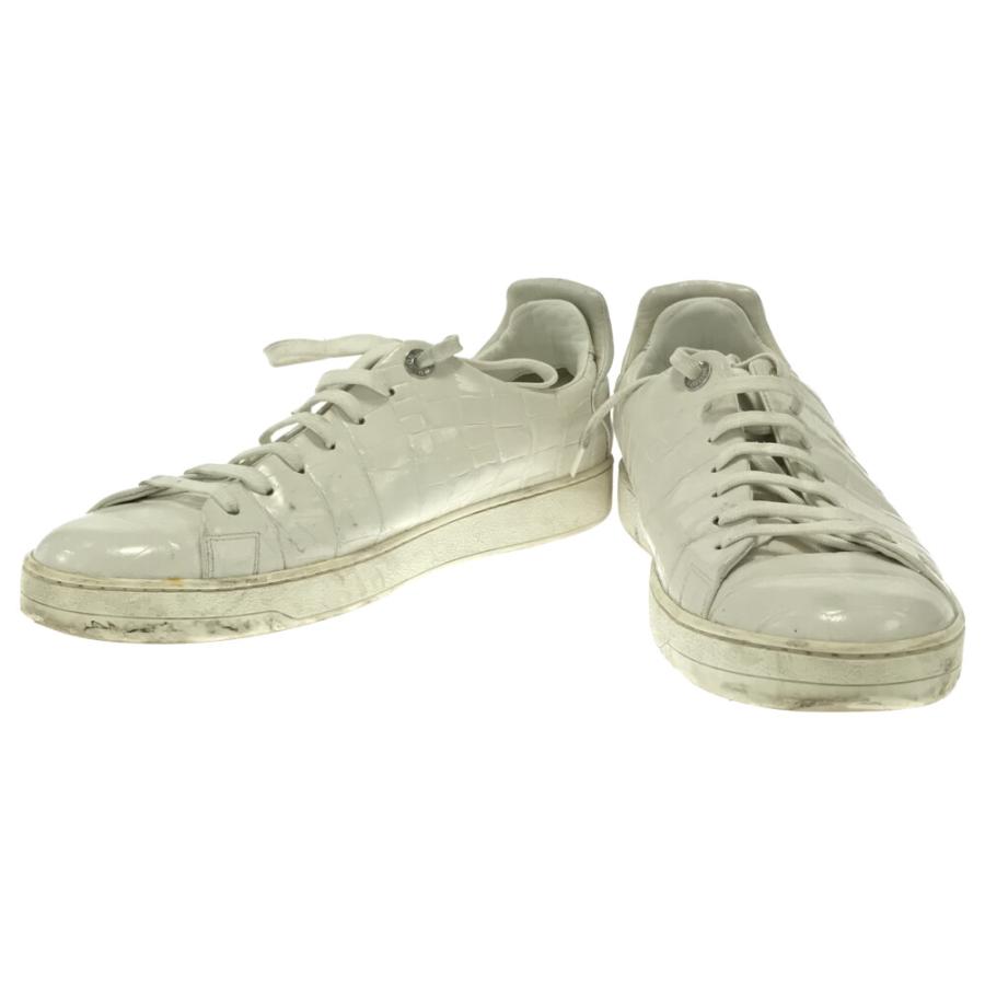 ルイヴィトン クロコ型押し エナメル ホワイト レザー ローカットスニーカー ホワイト EU7 MS0135 :3023A230018:BRING Yahoo!ショップ - 通販 ...