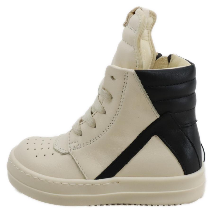 Rick Owens リックオウエンス BABY GEO BG02A1893 ベイビージオバスケット ハイカットスニーカー ホワイト キッズ ...