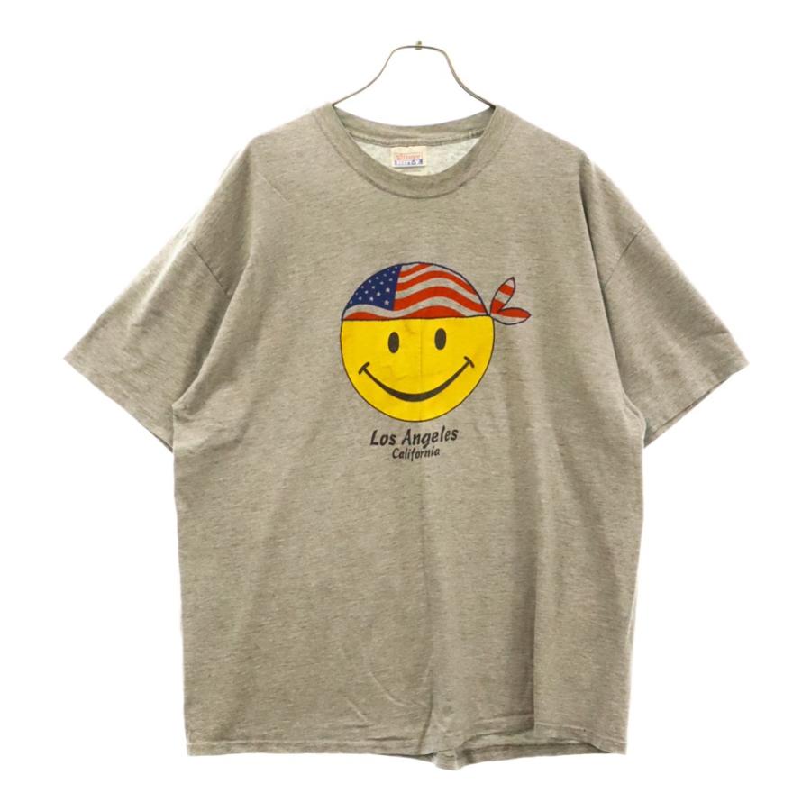 VINTAGE ヴィンテージ 90s Smiley Face Los Angeles Tee スマイリープリント 半袖Tシャツ グレー : BRING Yahoo!ショップ - 通販 ...