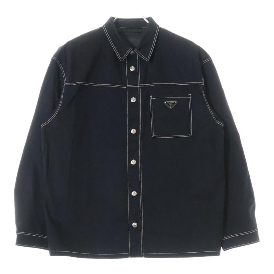 PRADA プラダ Overshirt トライアングルロゴ 長袖シャツ ブラック SC696 S232 108I : BRING Yahoo!ショップ - 通販 - Yahoo!ショッピング