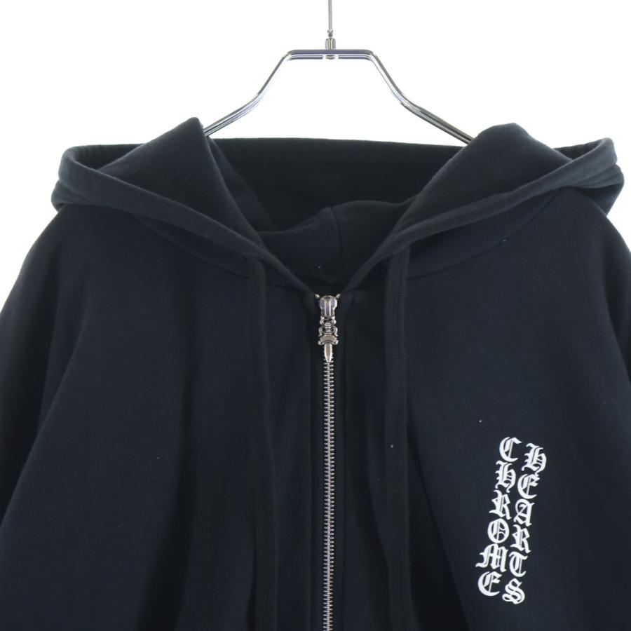 CHROME HEARTS（クロムハーツ） SWTSHRT HD ZIP 袖ロゴ フーディー ジップアップパーカー ブラック : BRING ...