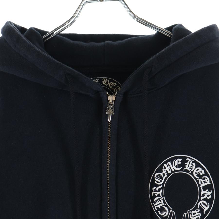 CHROME HEARTS（クロムハーツ） SWTSHRT HD ZIP 裏地サーマル スクロールラベルプリント ダガージップアップパーカー ...