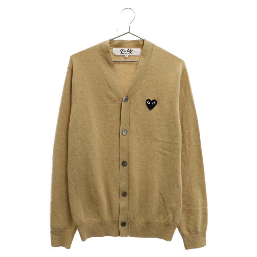 COMME des GARCONS コムデギャルソン PLAY CARDIGAN BLACK HEART Vネック ウールカーディガン ベージュ AZ-N024 : BRING Yahoo ...