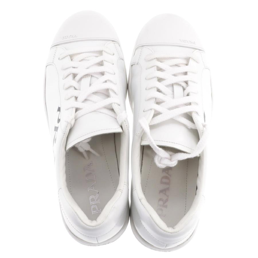 PRADA プラダ LOW TOP LOGO サイドロゴデザインローカットスニーカー ホワイト 6 1/2 4E 3543 : BRING Yahoo!ショップ - 通販 - Yahoo!ショッピング