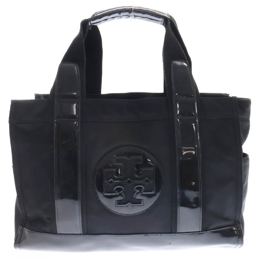 TORY BURCH トリー バーチ フロントロゴデザイン ナイロンハンドバッグ ブラック : BRING Yahoo!ショップ - 通販 - Yahoo!ショッピング