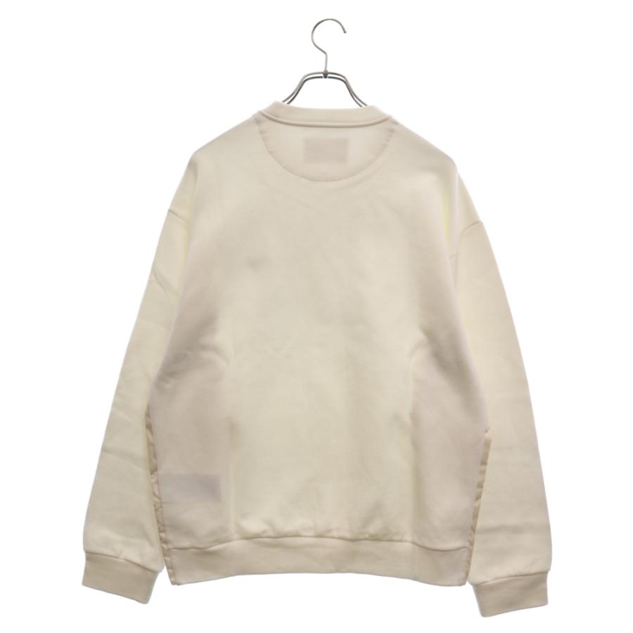 PRADA プラダ 22AW Technical Cotton Sweatshirt トライアングルロゴプレートクルーネックトレーナー ホワイト UJL30A S222 : BRING ...