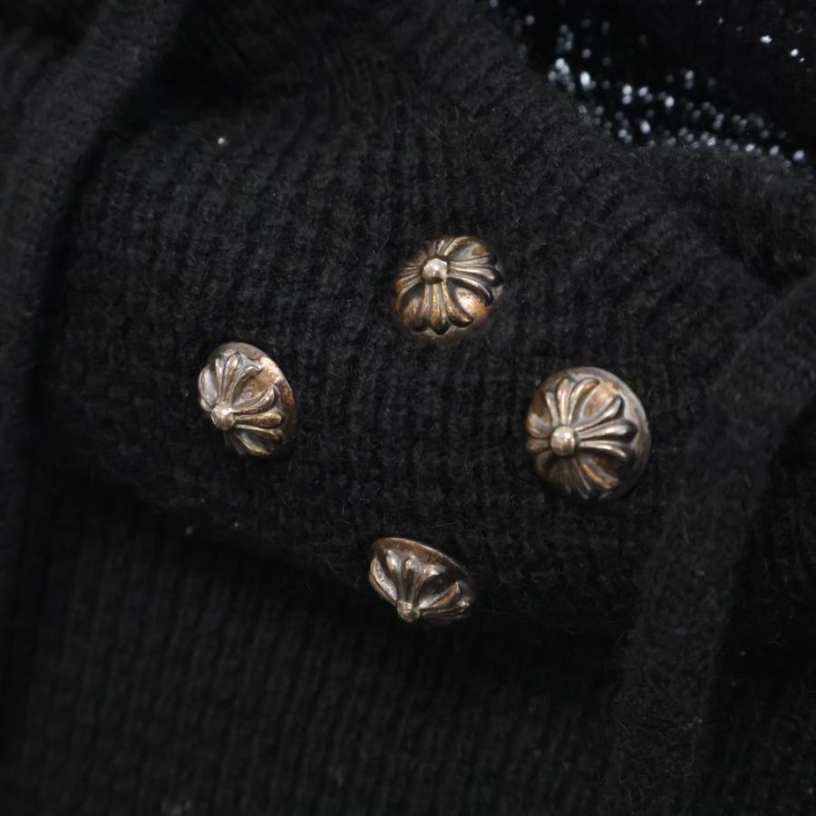 CHROME HEARTS（クロムハーツ） レザー クロスパッチ カシミヤ ニット