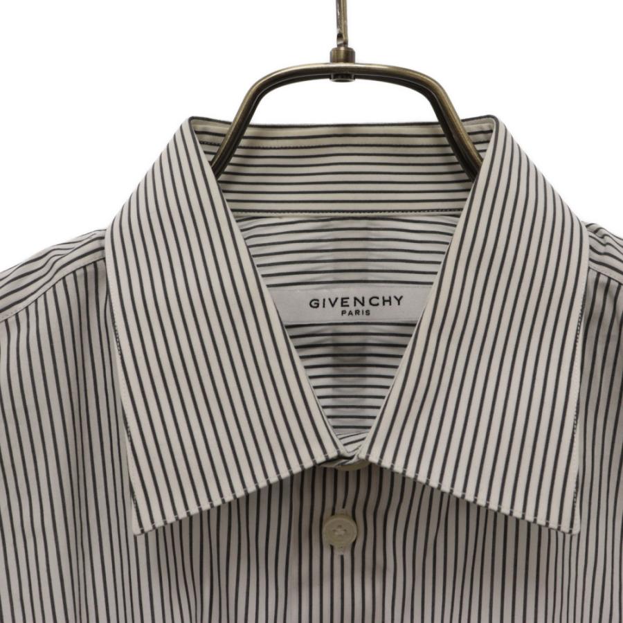 GIVENCHY ジバンシィ 16SS ストライプ コットン 長袖シャツ ホワイト/ブラック 16S 6310 282 : BRING ...