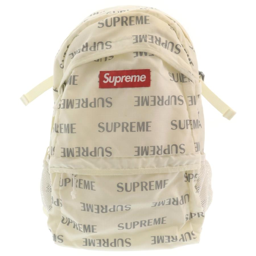 Supreme SUPREME シュプリーム 16AW 3M Reflective Repeat Backpack リフレクティブ リピートロゴ バックパック ホワイト : BRING ...