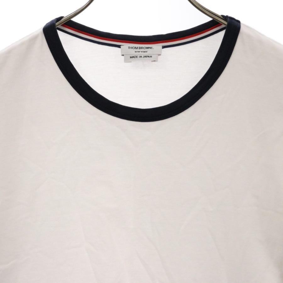 THOM BROWNE トムブラウン ジャージーリンガー Tシャツ 半袖カットソー MJS083A-00042100 ホワイト : BRING Yahoo!ショップ - 通販 - Yahoo ...