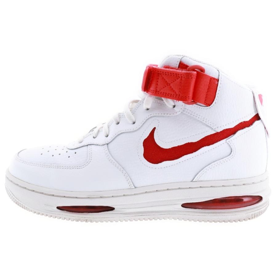 NIKE ナイキ AIR FORCE 1 エアフォース1 エヴォ ユニバーシティレッド ミッドカットスニーカー ホワイト/レッド US8 ...