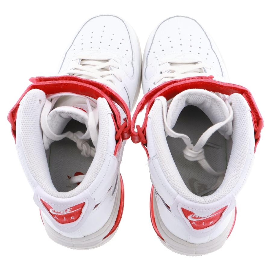NIKE ナイキ AIR FORCE 1 エアフォース1 エヴォ ユニバーシティレッド ミッドカットスニーカー ホワイト/レッド US8 ...