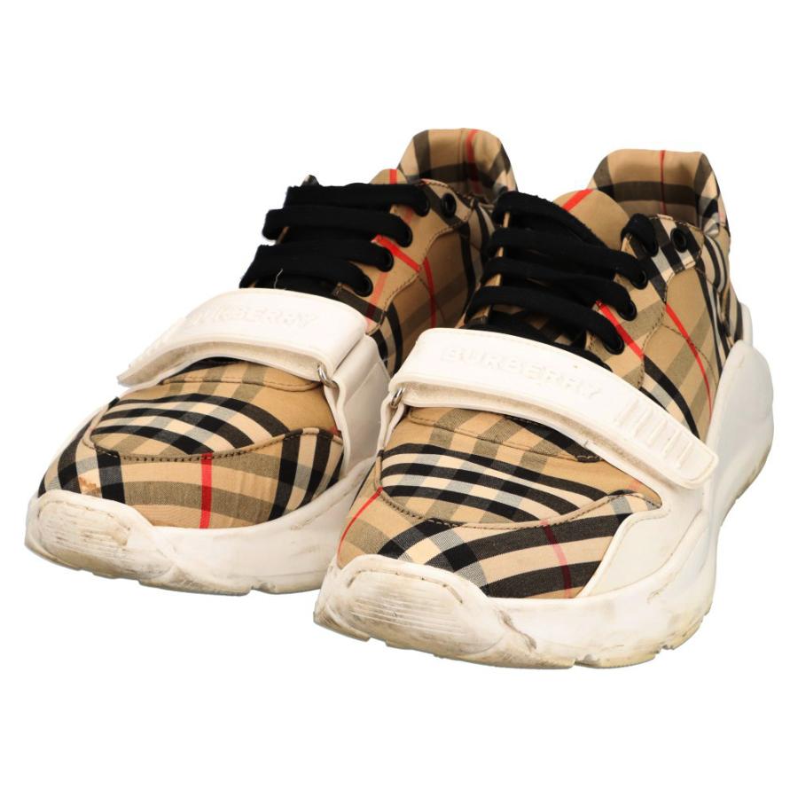 BURBERRY LONDON バーバリーロンドン バーバリーチェック総柄 厚底ローカットスニーカー ベージュ/ホワイト ITLEOSHO5CAS : BRING Yahoo!ショップ ...