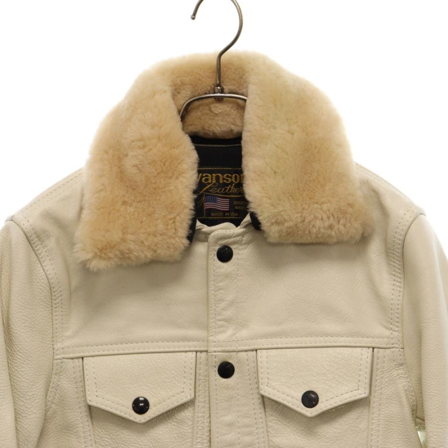 VANSON バンソン DJCB ボア 3rd型レザートラッカージャケット 20133T1 ホワイト : BRING Yahoo!ショップ ...