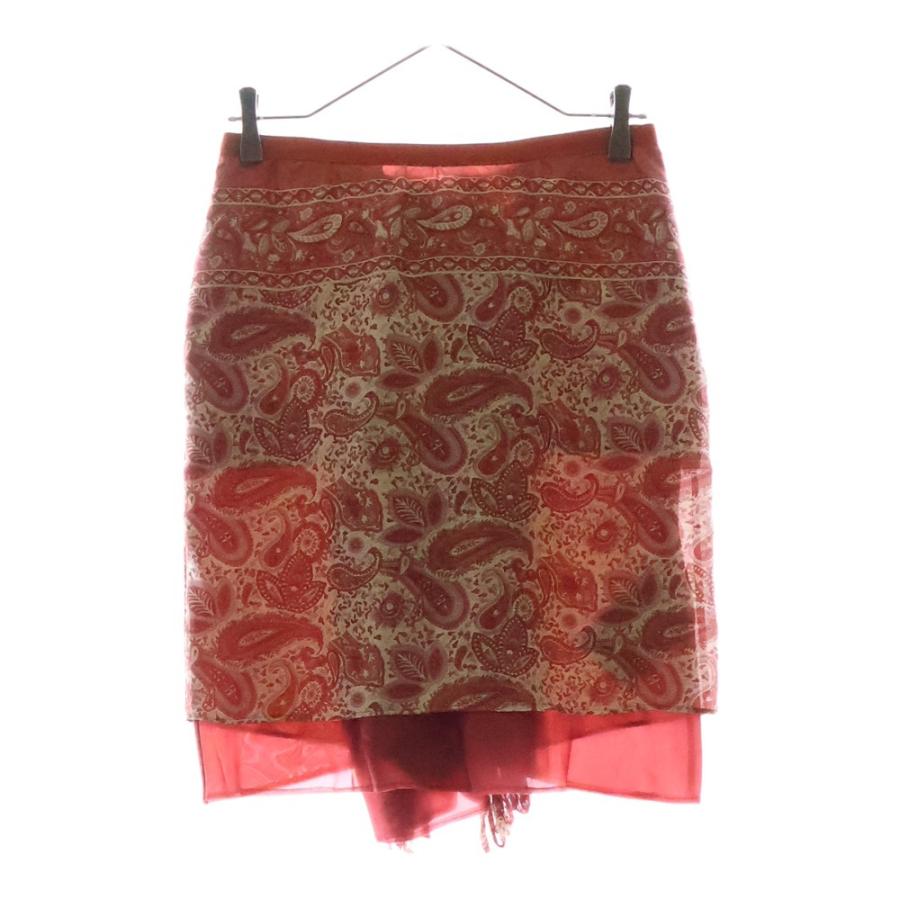 sacai Sacai サカイ 11SSフリンジデザイン ペイズリー スカート 11-01390 レッド レディース : BRING Yahoo!ショップ - 通販 - Yahoo!ショッピング