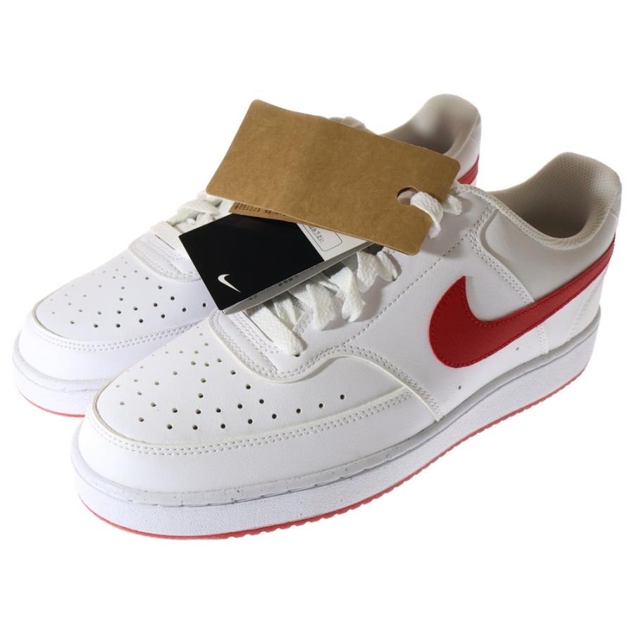 NIKE ナイキ Court Vision Low Next Nature White University Red コート ビジョン ロー ...