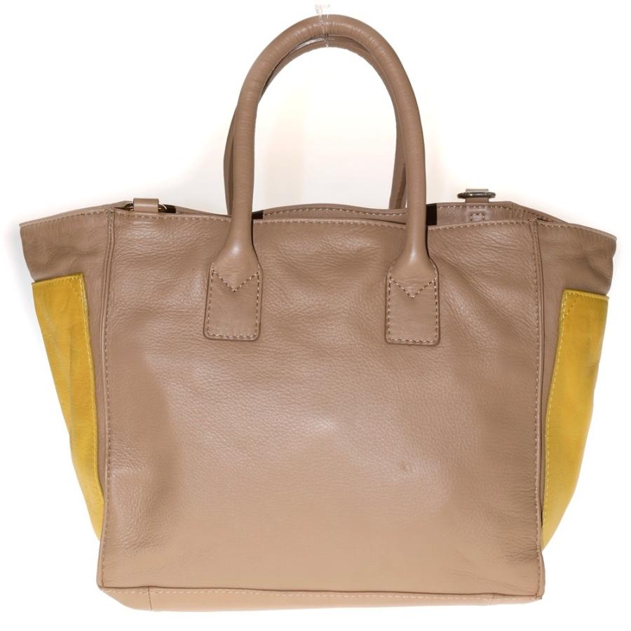 SEE BY CHLOE（シーバイクロエ） 2WAYバッグ ハンドバッグ ショルダーバッグ アイボリー×イエロー×ブラウン レザー ゴールド ...