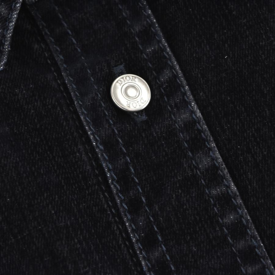 DIOR (ディオール) 22AW ロゴディテールボタン付きデニムシャツ DIOR (ディオール) 22AW ロゴディテールボタン付きデニムシャツ