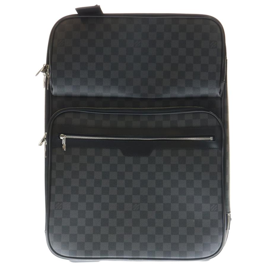 LOUIS VUITTON（ルイ・ヴィトン） ダミエグラフィット ペガス55 ブラック PVC N23300 キャリーケース : BRING ...