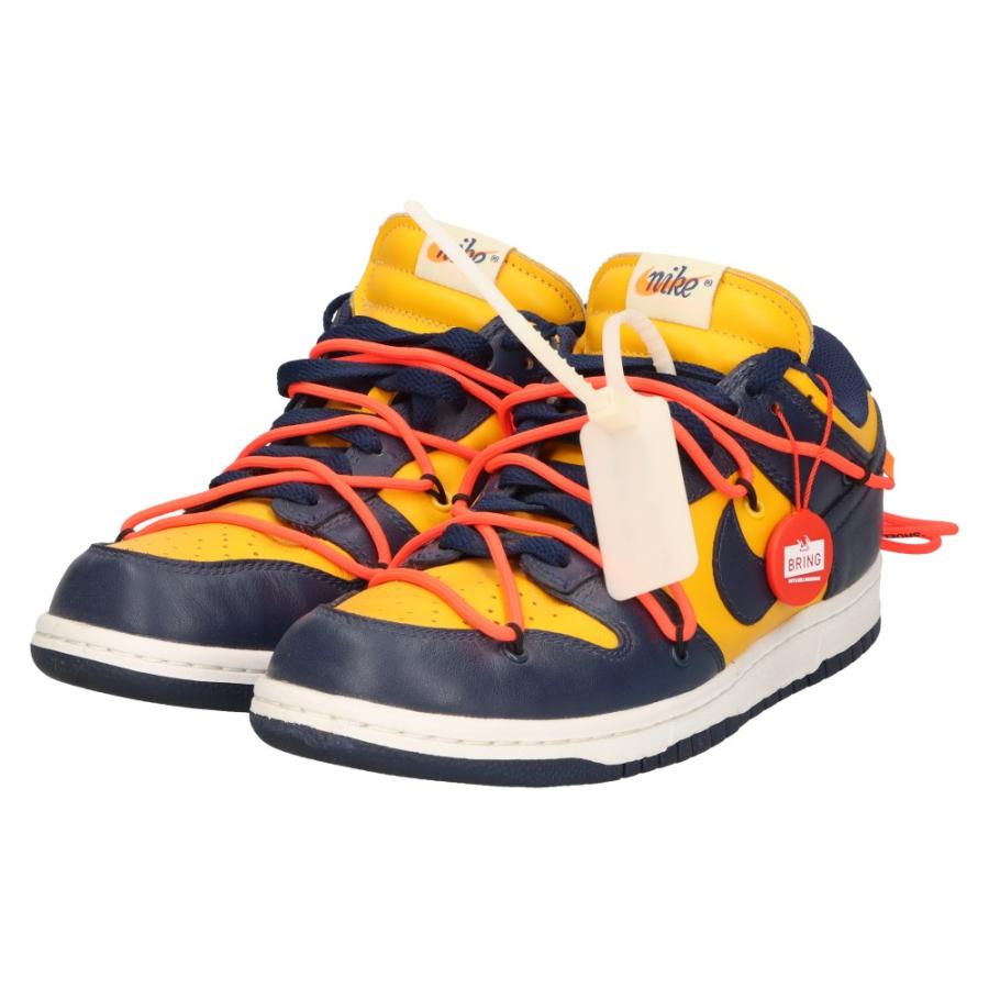 NIKE ナイキ ×OFF-WHITE DUNK LOW xオフホワイト ダンク ローカットスニーカー ミシガン ネイビー/イエロー CT0856‐700 US8/26cm : BRING ...
