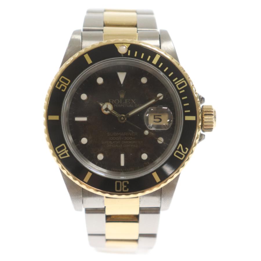 ROLEX ロレックス トロピカルミラーダイヤル サブマリーナーデイト M16803 自動巻 ステンレススティール コンビ ブラック/シルバー ...