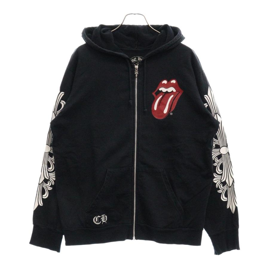 CHROME HEARTS クロムハーツ ×The Rolling Stones Lip And Tongue Hoodie× ローリング ...
