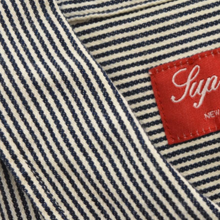 シュプリーム 18SS Pin Up Work Shirt ピンナップガール ヒッコリーワークシャツ インディゴ/ホワイト : BRING ...