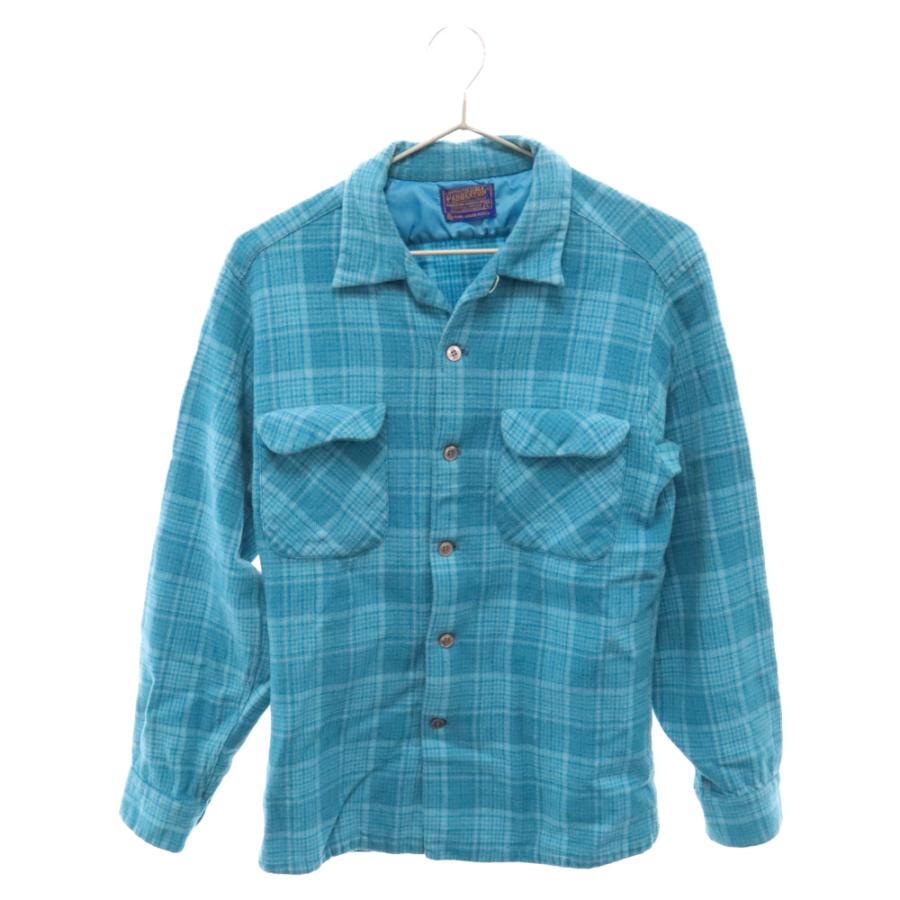 PENDLETON ペンドルトン 60s VINTAGE ヴィンテージ チェック柄 ウール長袖シャツ ブルー : 9024a140117 : BRING Yahoo!ショップ - 通販 ...