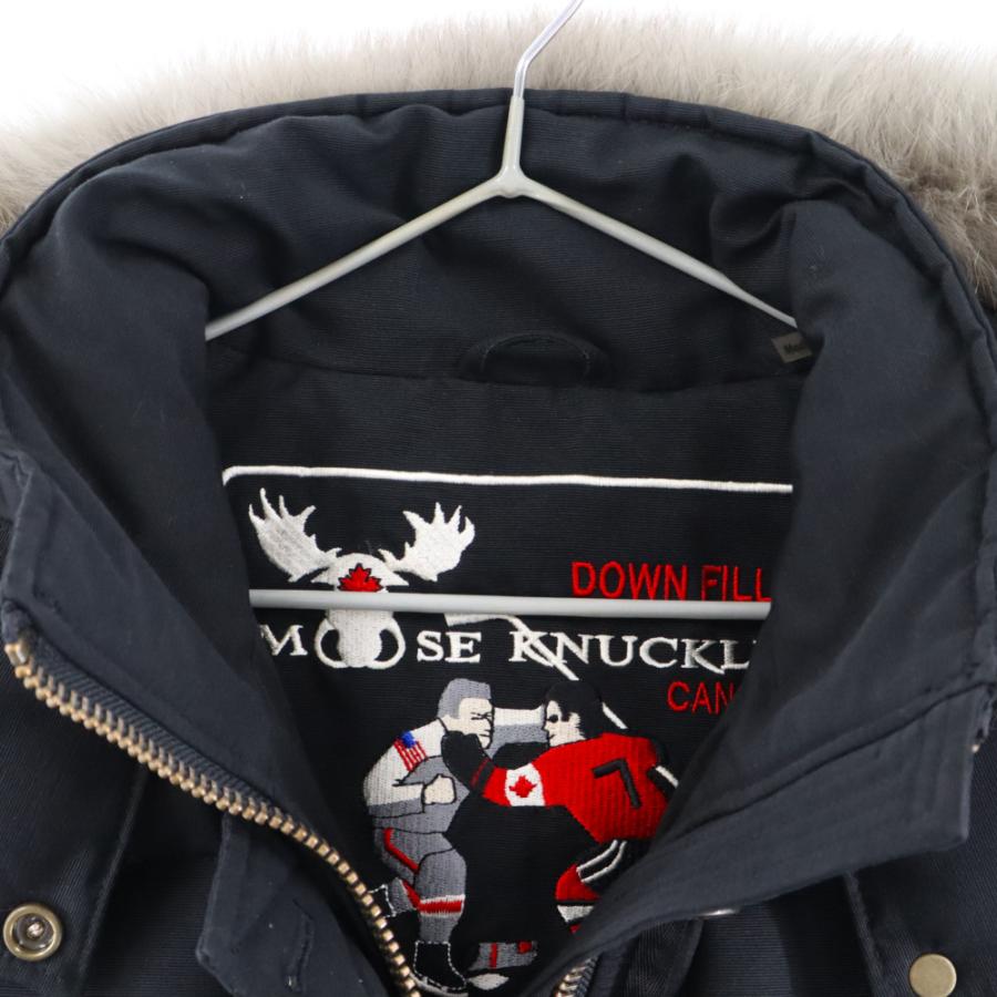 MOOSE KNUCKLES ムースナックルズ ファー付き フーデッドダウンジャケット フルジップアップ キンボタン ブラック CA56669 : BRING Yahoo!ショップ - 通販 ...