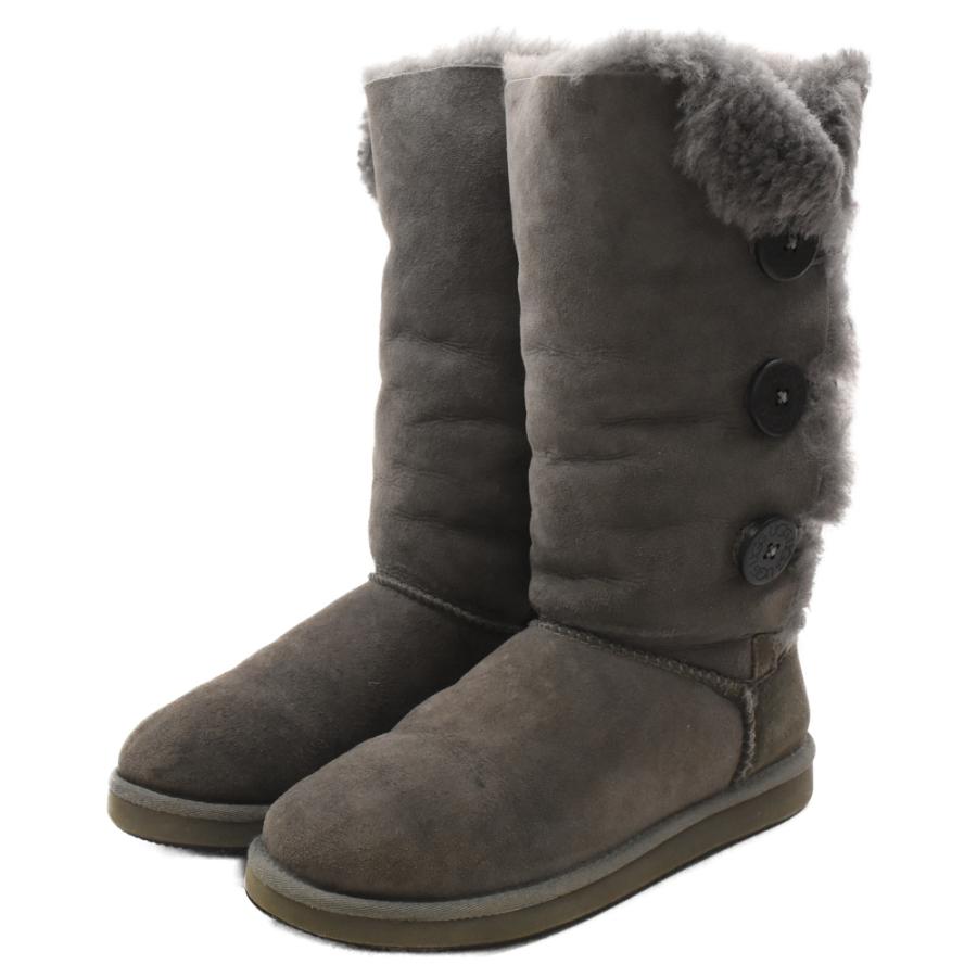 UGG アグ W BAILEY BUTTON TRIPLET ベイリーボタン ムートンブーツ グレー US7/24.0cm 1873 : 9024b110101 : BRING Yahoo ...