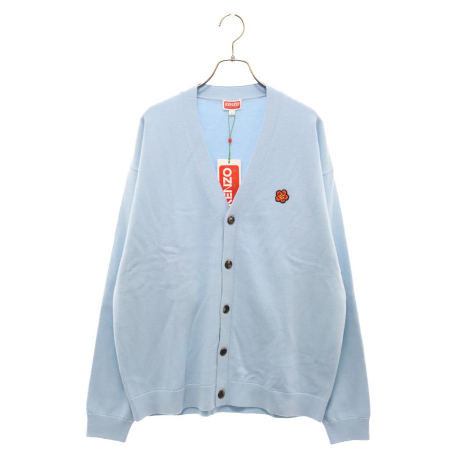 KENZO ケンゾー BOKE FLOWER CREST CARDIGA ロゴ刺繍 ニット カーディガン ブルー FD55CA3813LB : BRING Yahoo!ショップ - 通販 ...
