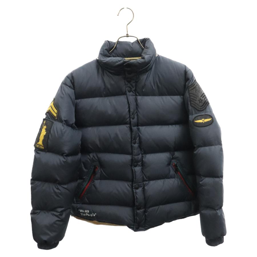 T.M.T ティーエムティー 11AW アームワッペン ナイロン ジップアップ ダウンジャケット ネイビー TJK-F1111 : 9024e080104 : BRING Yahoo!ショップ ...
