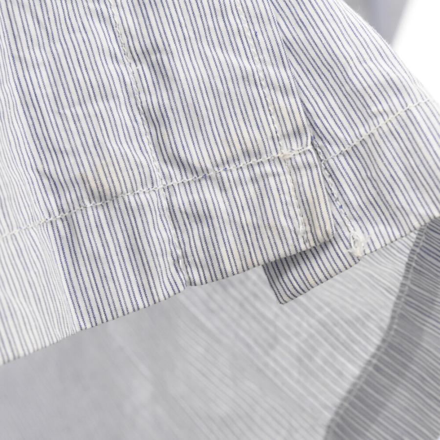 UNDERCOVER アンダーカバー ストライプ 多ボタン 長袖 ロング シャツ ブルー/ホワイト 04305-2 : BRING Yahoo ...