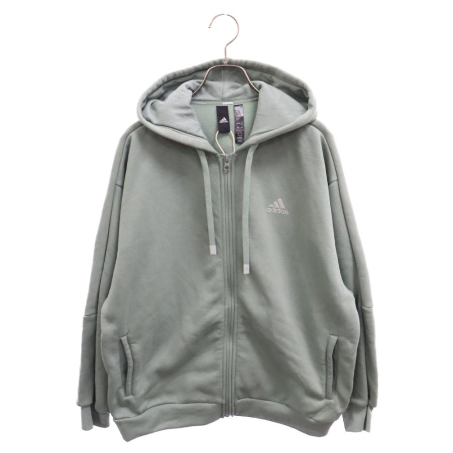 adidas アディダス ワーディング ルーズフィット フリース フルジップパーカー グリーン IK9894 : BRING Yahoo ...