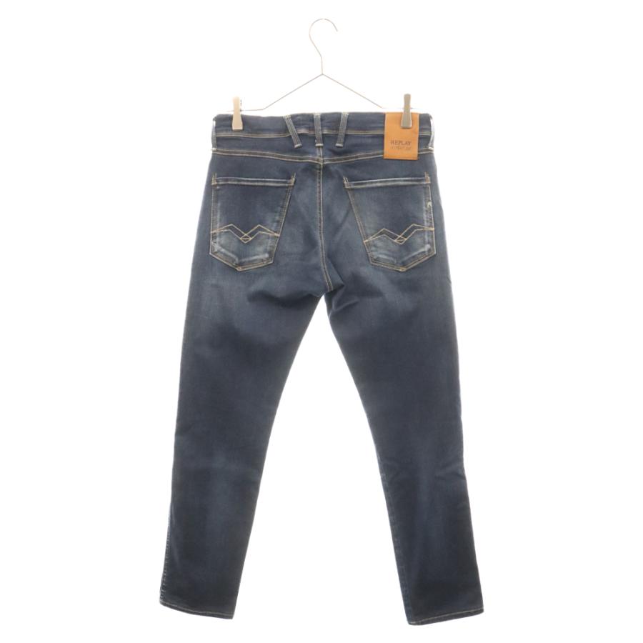 REPLAY（リプレイ） HYPERFLEX ハイパー スリム フィット ダメージ加工 デニム パンツ インディゴ M 914Y 000 661XR01 : BRING Yahoo!ショップ ...