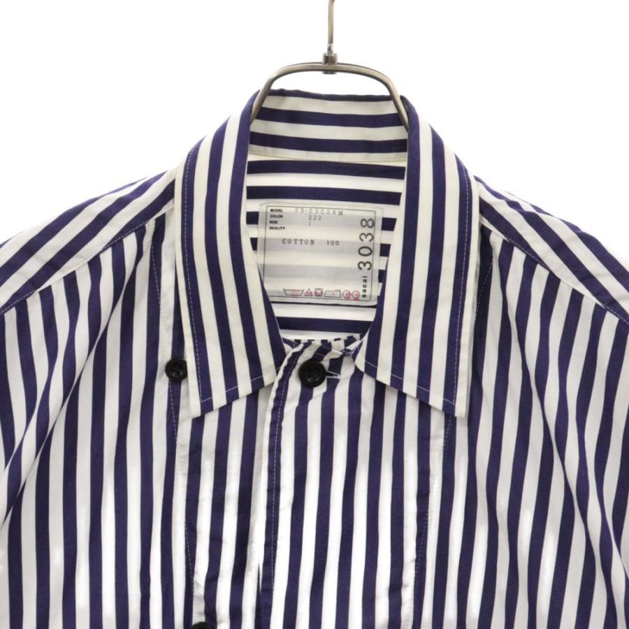 sacai サカイ 23SS×トーマスメイソン コットン ストライプ長袖 sacai サカイ 23SS×トーマスメイソン コットン ストライプ長袖