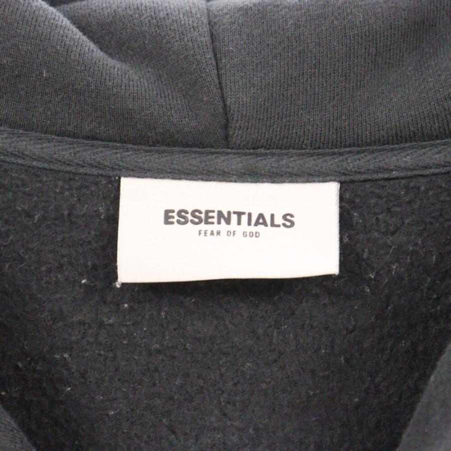FOG ESSENTIALS Essentials フィアオブゴッド エッセンシャル ラバーロゴプリント ジップアップ ラグランスリーブスウェット パーカー ブラック : BRING ...