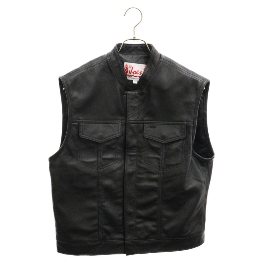 LIL JOES リルジョー SOA VEST レザーベスト ブラック 101298 LIL JOES リルジョー SOA VEST レザーベスト ブラック 101298