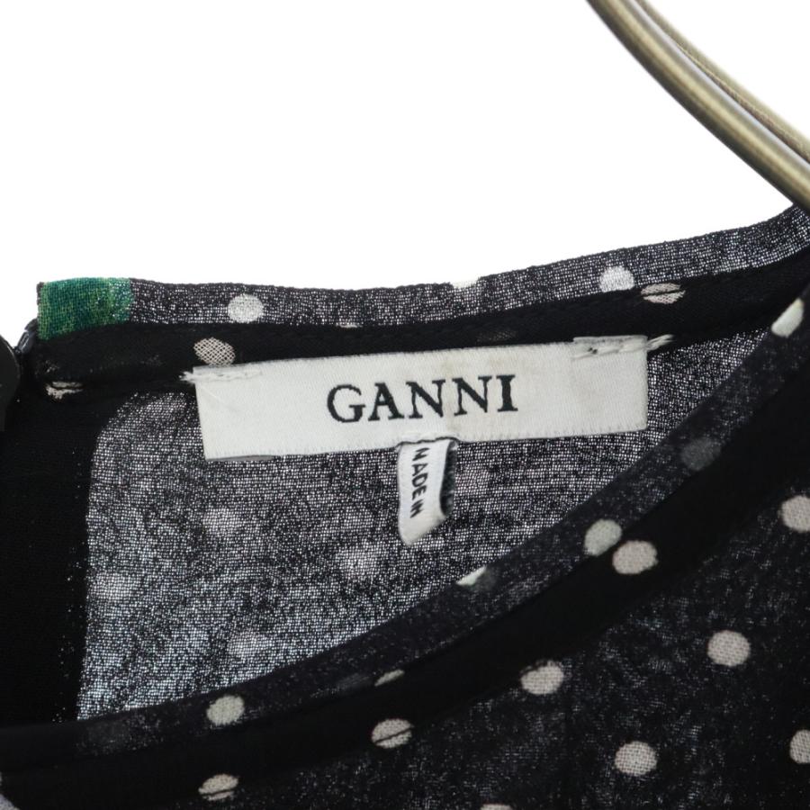 GANNI ガニー フリル ドット柄 ワンピース ドレス ブラック レディース : BRING Yahoo!ショップ - 通販 - Yahoo!ショッピング