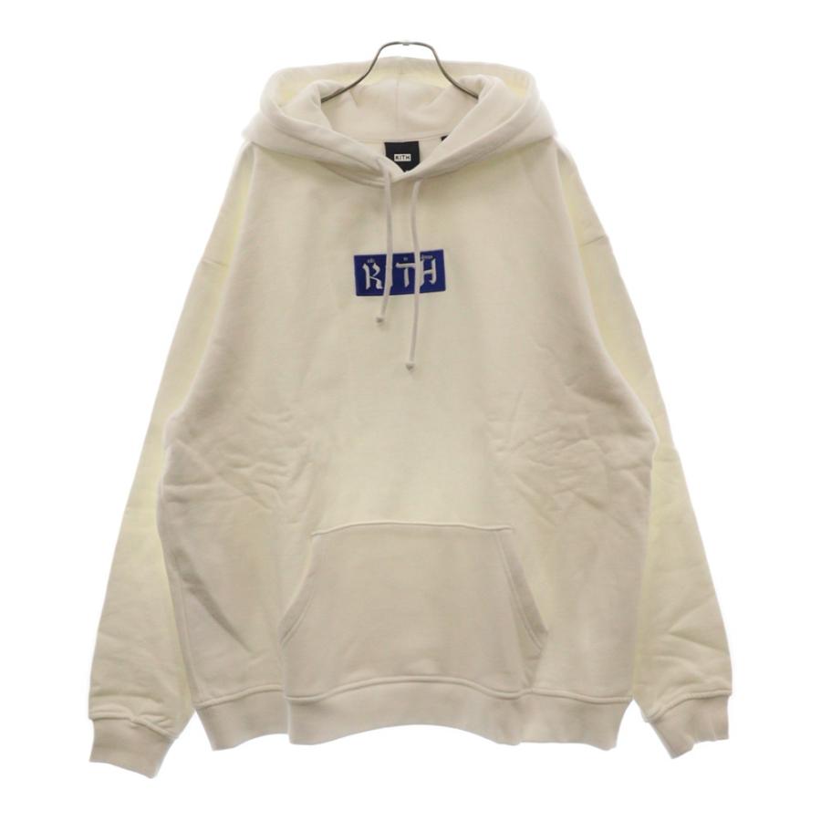KITH キス Hebrew Script Hoodie ボックスロゴ スウェット プルオーバーパーカー ホワイト KHM030261 : 9024l100156 : BRING Yahoo ...