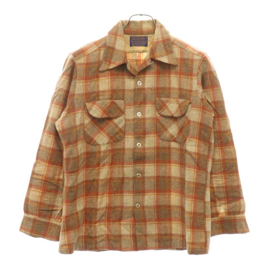 PENDLETON ペンドルトン 70S VINTAGE ウール 長袖 チェックシャツ ブラウン : BRING Yahoo!ショップ - 通販 - Yahoo!ショッピング