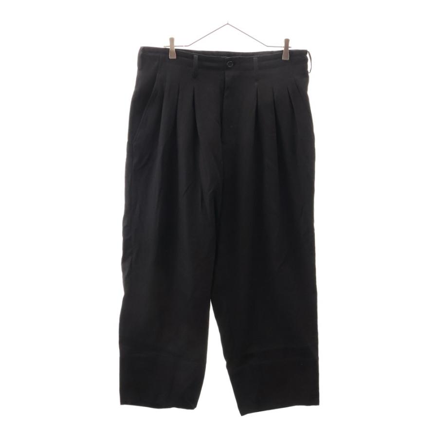 Yohji Yamamoto POUR HOMME ヨウジヤマモト プールオム 23SS ウール フロントタック ジップフライ ストレート ...