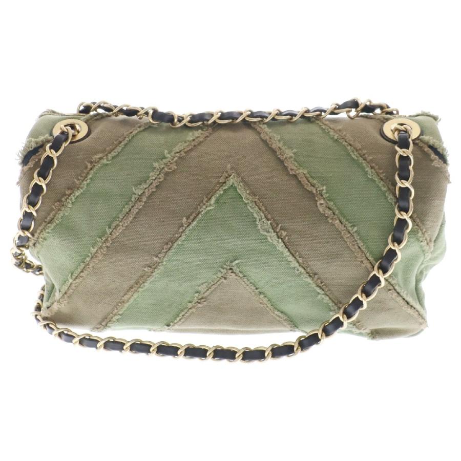 CHANEL（シャネル） シェブロン パッチワーク フラップ ゴールド金具