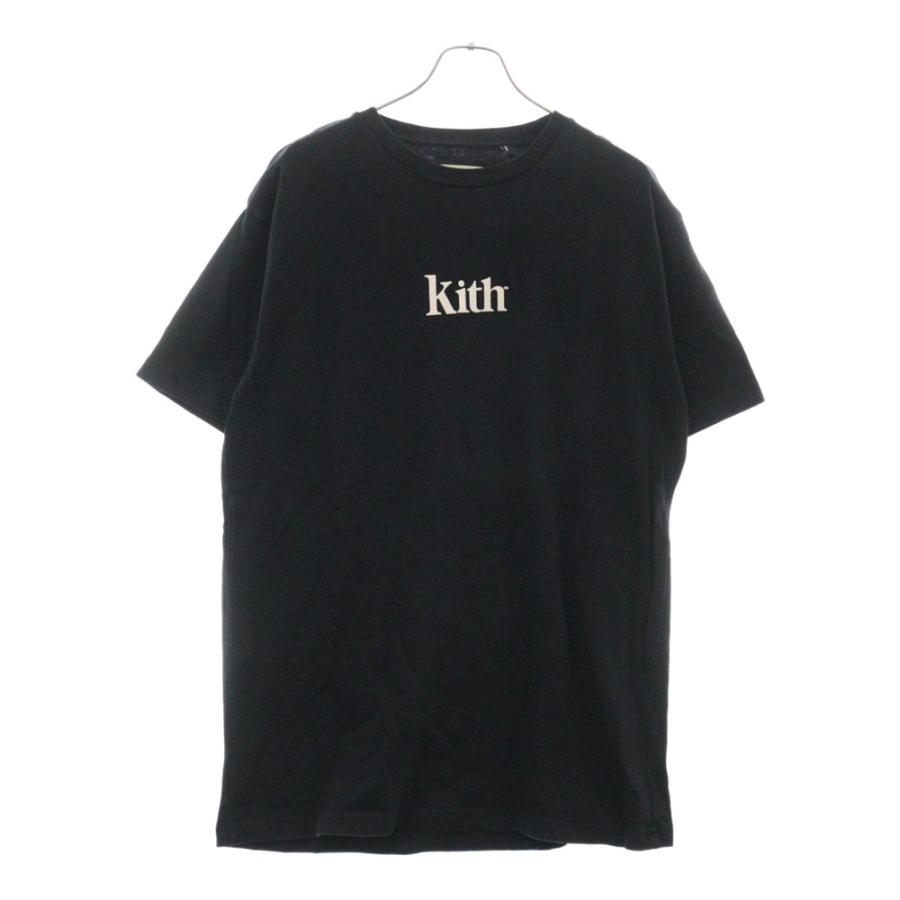KITH キス Pigment Dyed Serif Tee ロゴプリント クルーネック コットン 半袖Tシャツ カットソー ブラック KH3369 : 9025a160087 : BRING ...