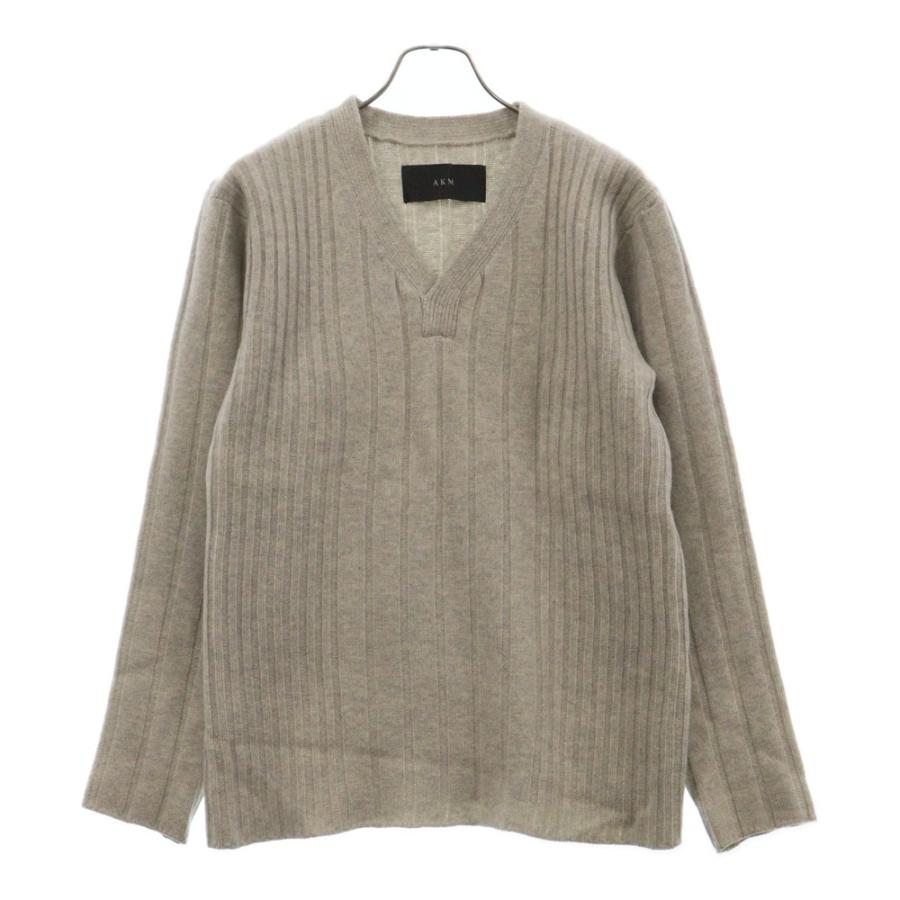 AKM エーケーエム K179 WOL030 LAMBS WOOL GRADATION V-NECK ウールニットセーター グレー : BRING Yahoo!ショップ - 通販 ...