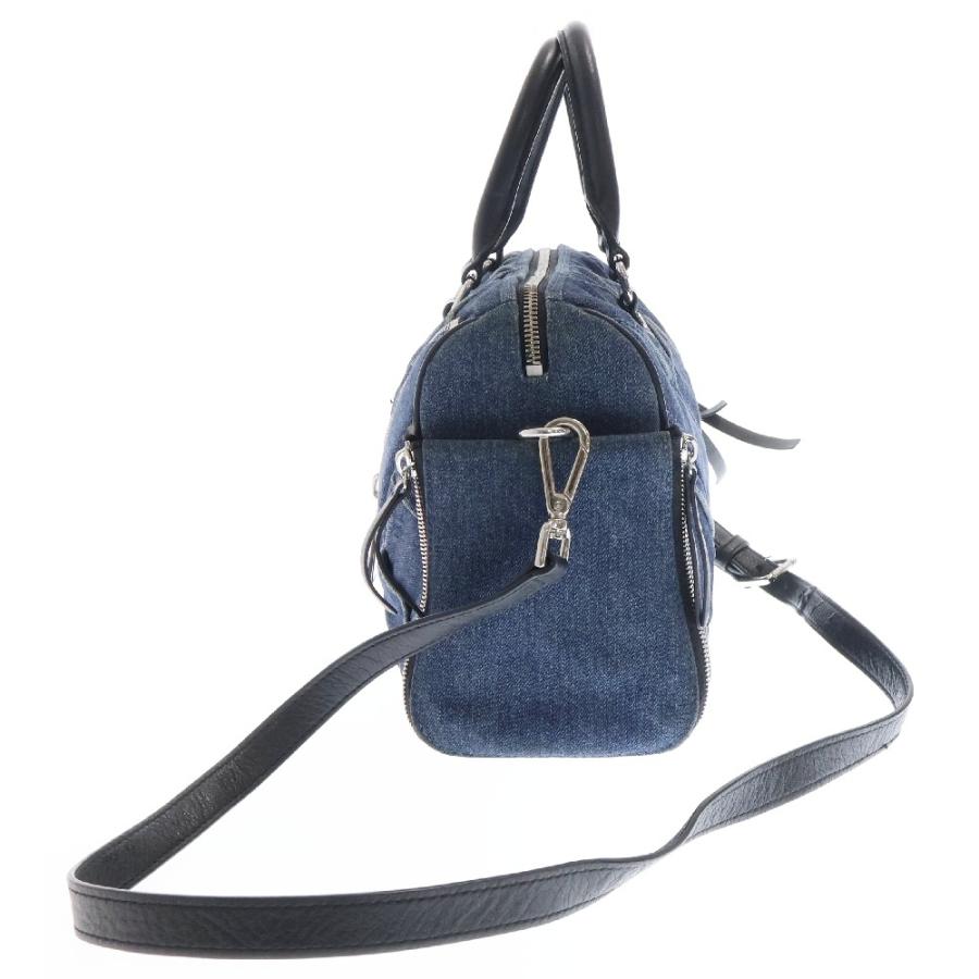 DIESEL ディーゼル LE-ZIPPER 2way ジップデザイン デニム レザー ハンド ショルダーバッグ インディゴ : BRING ...