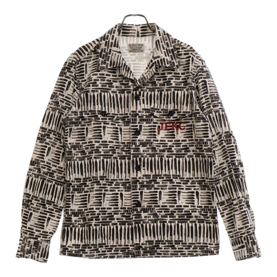 WACKO MARIA（ワコマリア） JFKC 総柄デザイン開襟シャツジャケット ホワイト ブラック : BRING Yahoo!ショップ ...