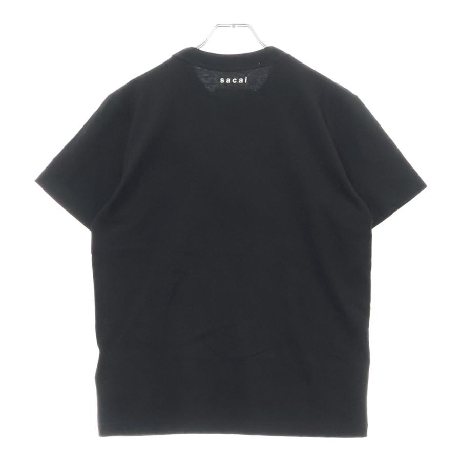 sacai Sacai サカイ 21AW ×KAWS カウズ フロントロゴ刺繍 ポケット半袖Tシャツ クルーネックカットソー ブラック 21-0285S : BRING Yahoo!ショップ ...