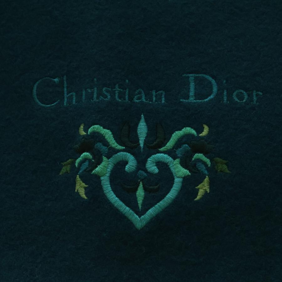 Christian Dior クリスチャンディオール ロゴ刺繍 フリンジ ウール 大判ストール マフラー ひざ掛け グリーン Y-TK03 : BRING Yahoo!ショップ - 通販 ...